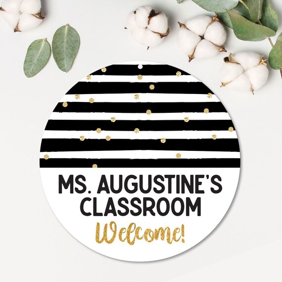 Teacher Door Sign Metal Classroom Sign Personalized Metal | Etsy