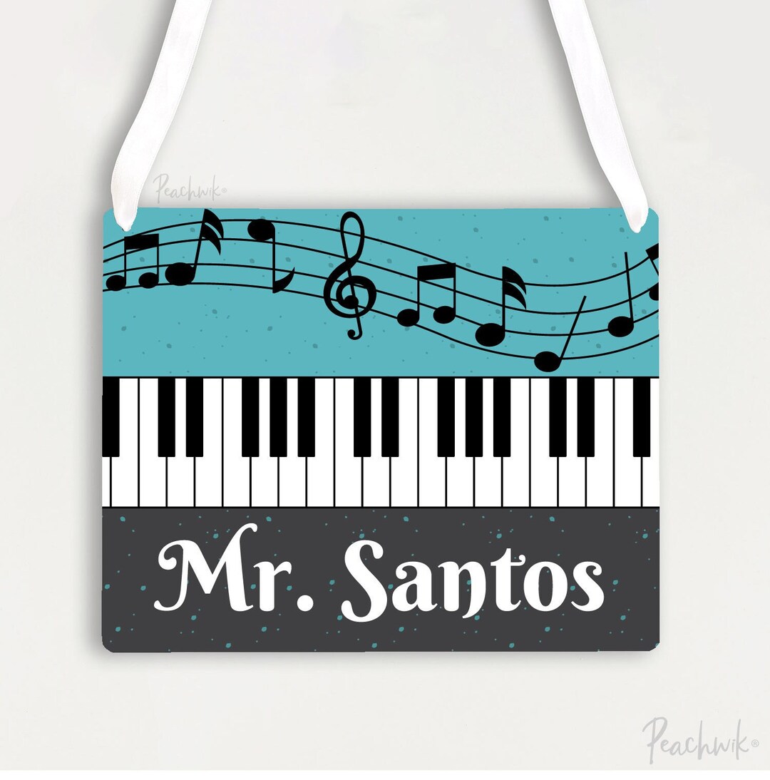 Music Teacher Door Sign Music Education Sign Personalized Metal Door ...