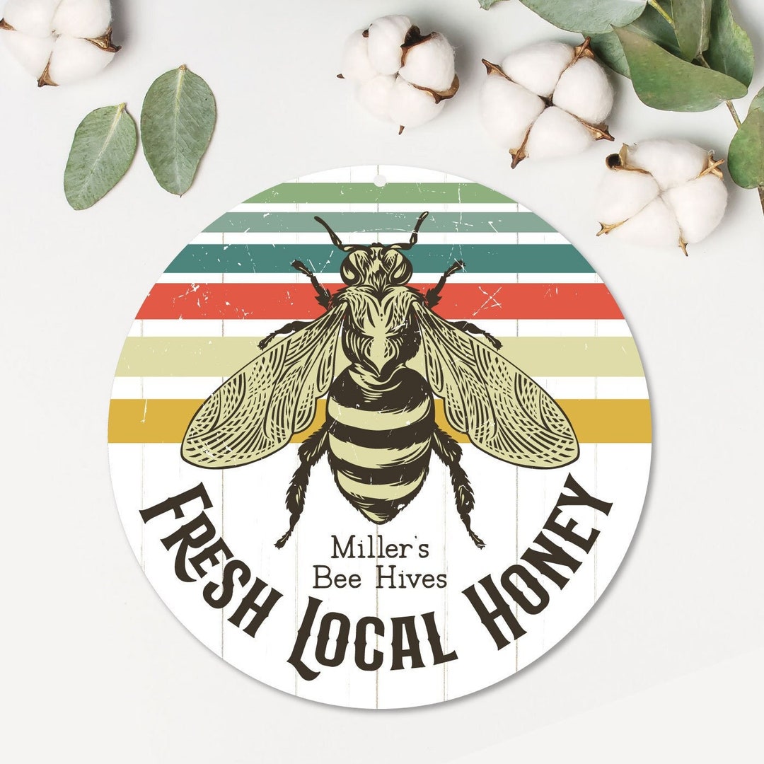 Honey for Sale Sign Family Apiary Sign Metal Bee Farming Sign Honey Bee ...
