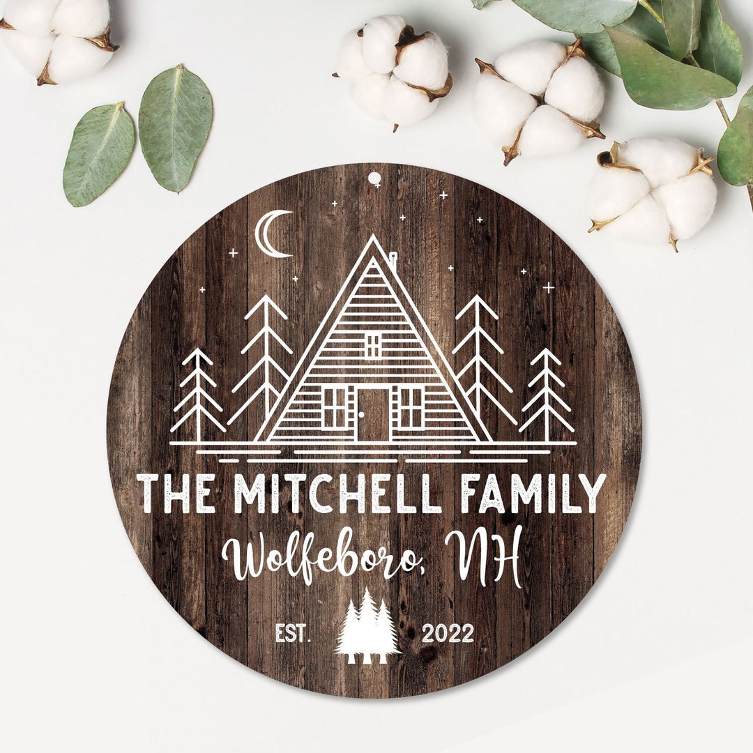 Vacation Home Sign Personalized Family Cabin Sign Metal Mountain Home ...