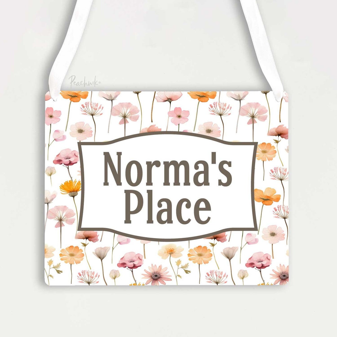 Assisted Living Door Sign Wildflower Metal Personalized Name Sign ...