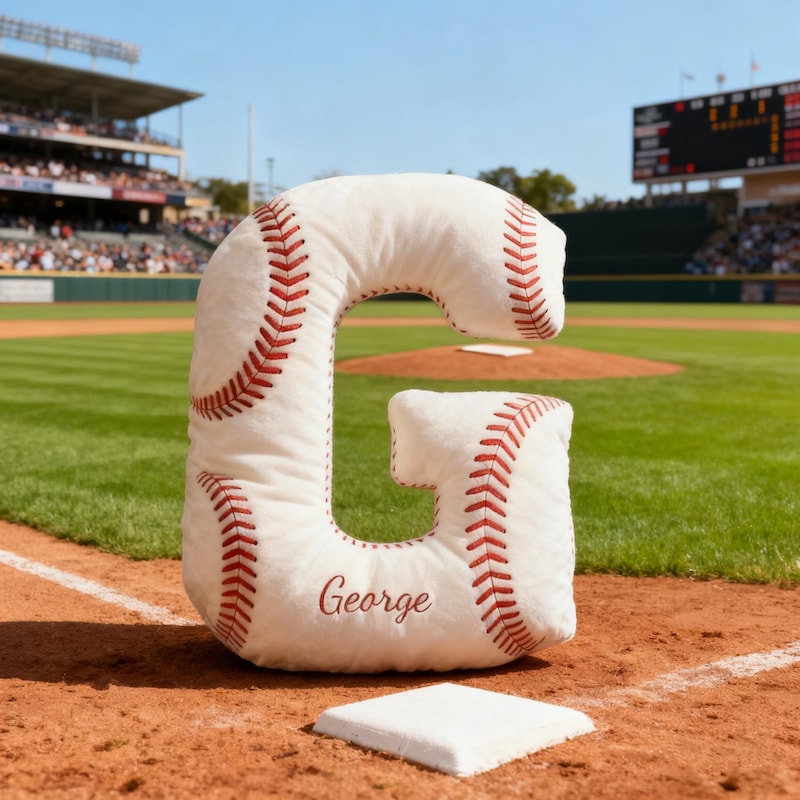 Baseball Pillows Letters - Etsy
