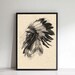 Native American Portrait – Hand-drawn Art Scan (digital Download) - Etsy