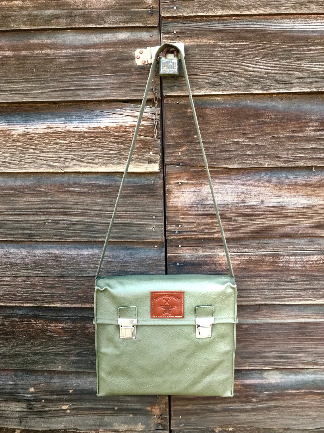 Vintage Swiss Vinyl Messenger Bag - Etsy