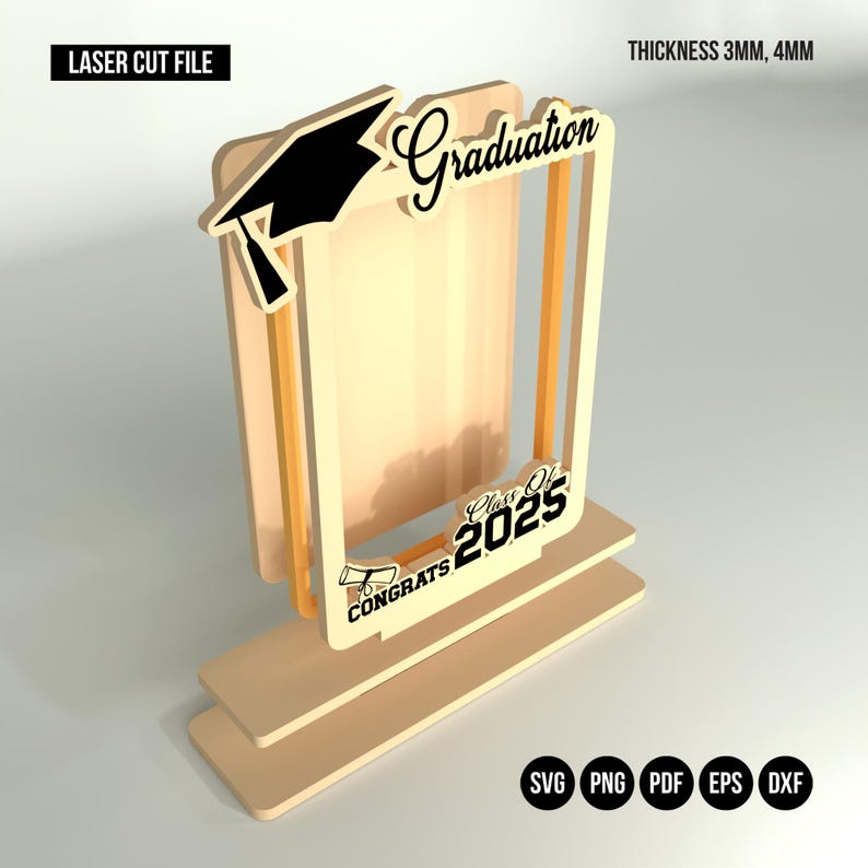 Class of 2025 Graduation Photo Frame, Graduation Frame Laser Cut File ...