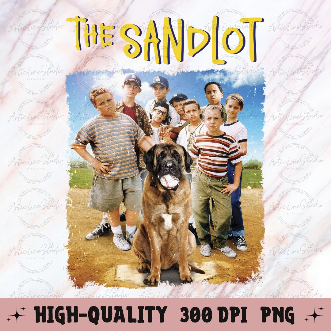 The Sandlot Ispired Design | Retro 1990s Baseball Movie Art PNG ...