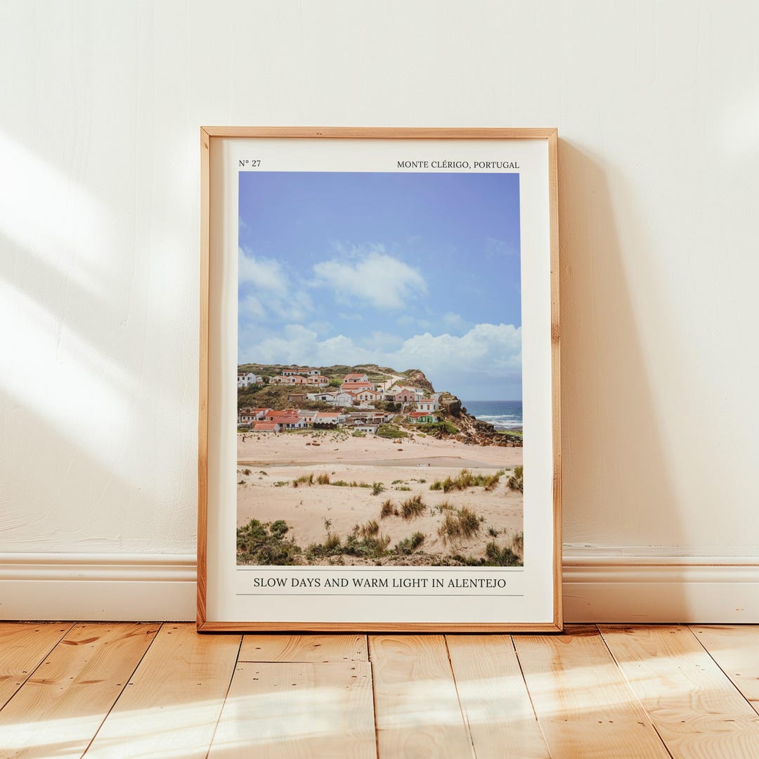 Algarve Coastal Village Poster – Portugal Wall Art Print | Travel ...