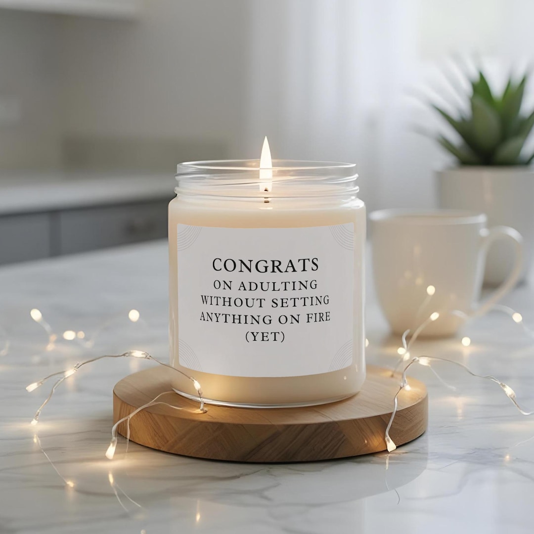 Congrats Adulting Scented Candles, Funny Stickers, Graduation Gifts ...