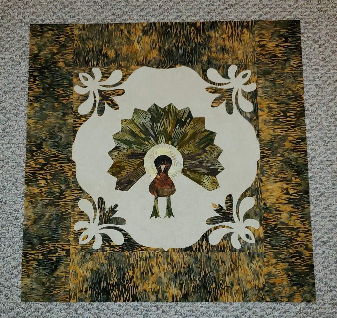 Turkey Quilt Top Turkey Wall Hanging Dresden Plate Wall - Etsy