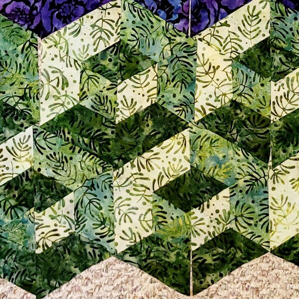 Tumbling Block Quilt - Etsy