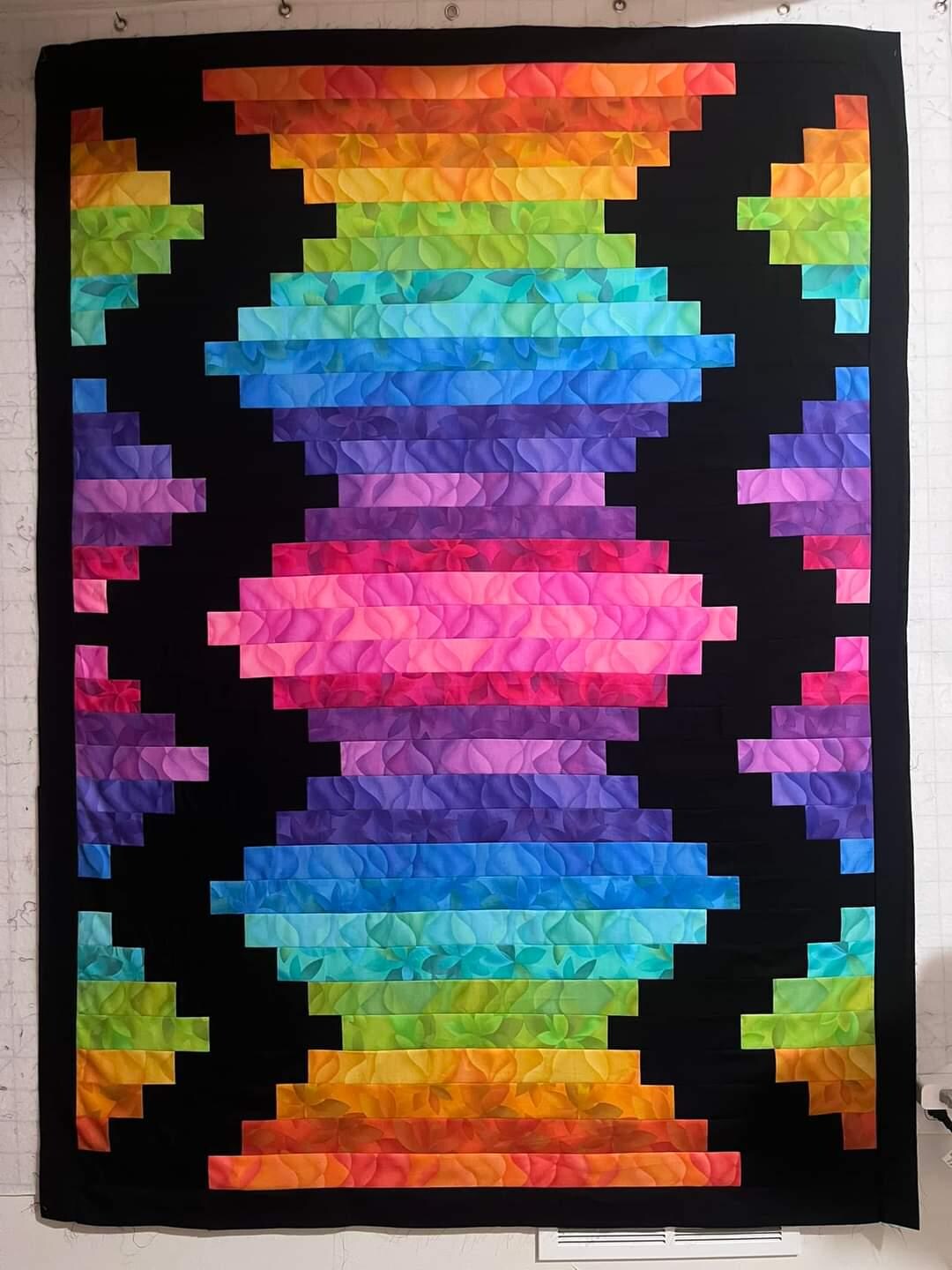 Quilt Top Fabric, Hoffman Bali Pop, Rainbow Sweets, Jelly Roll, 2.5 ...