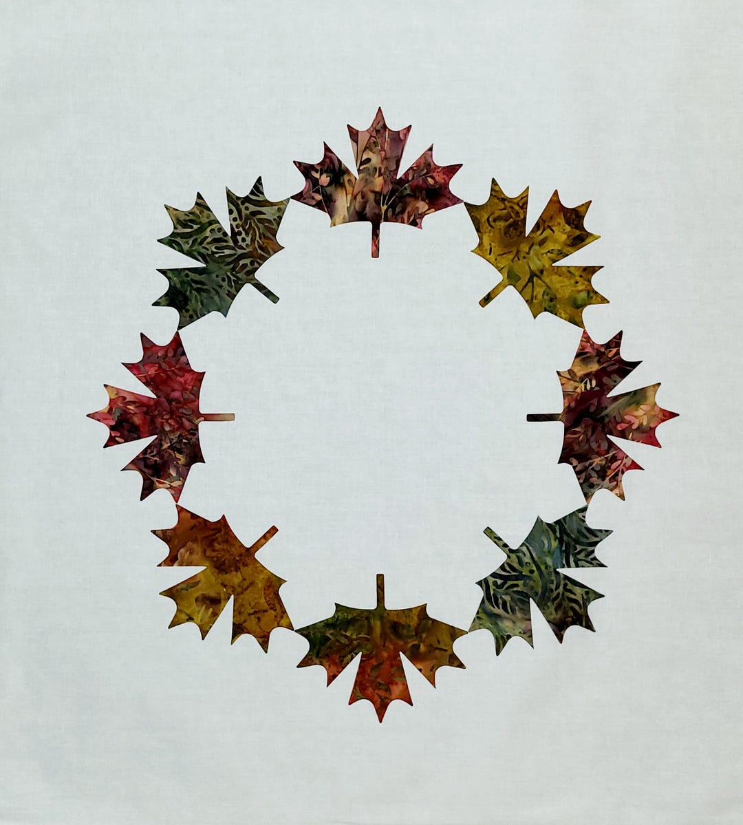 Quilt Top, Wall Hanging Top, Maple Leaf Applique, Maple Leaf Wall ...
