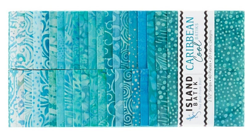 Quilt Top Fabric Island Batik Caribbean Cool Batiks Jelly | Etsy