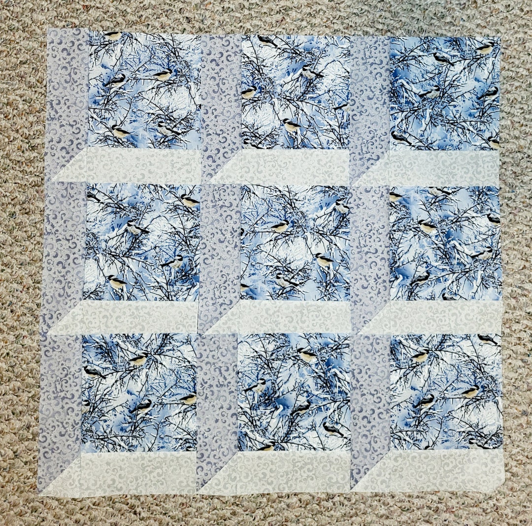 Quilt Kit, Pre Cut Pieces, Kit Arrives Ready to Sew, Winter Chickadees ...