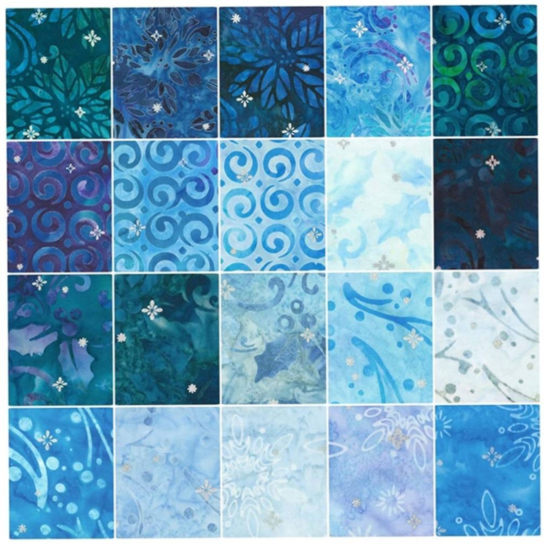 Quilt Top Fabric Artisan Batiks Winter Sparkle Layer Cake - Etsy