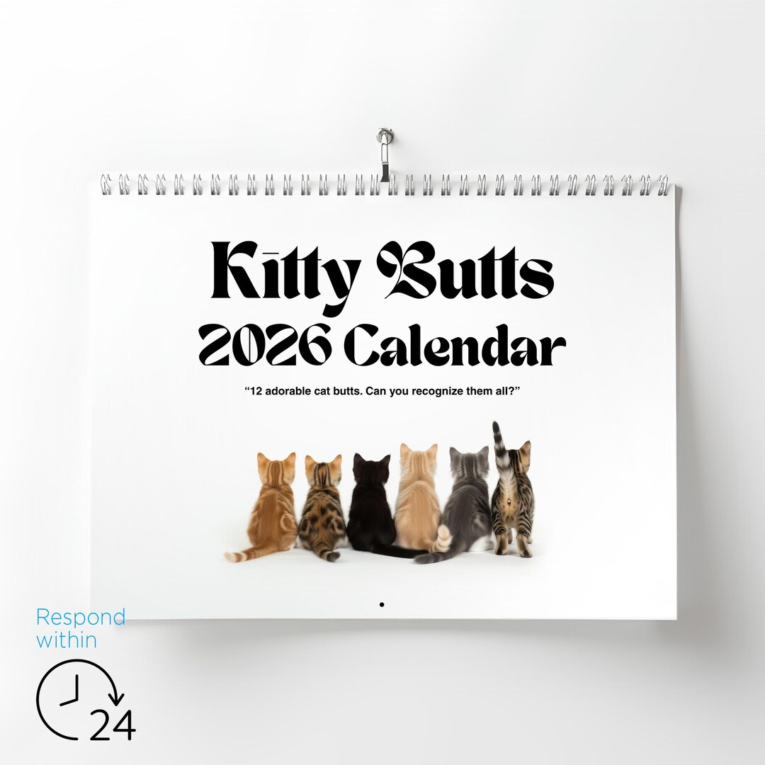 Kitty Butts 2026 Calendar – Funny Cat Lover Gift - Etsy