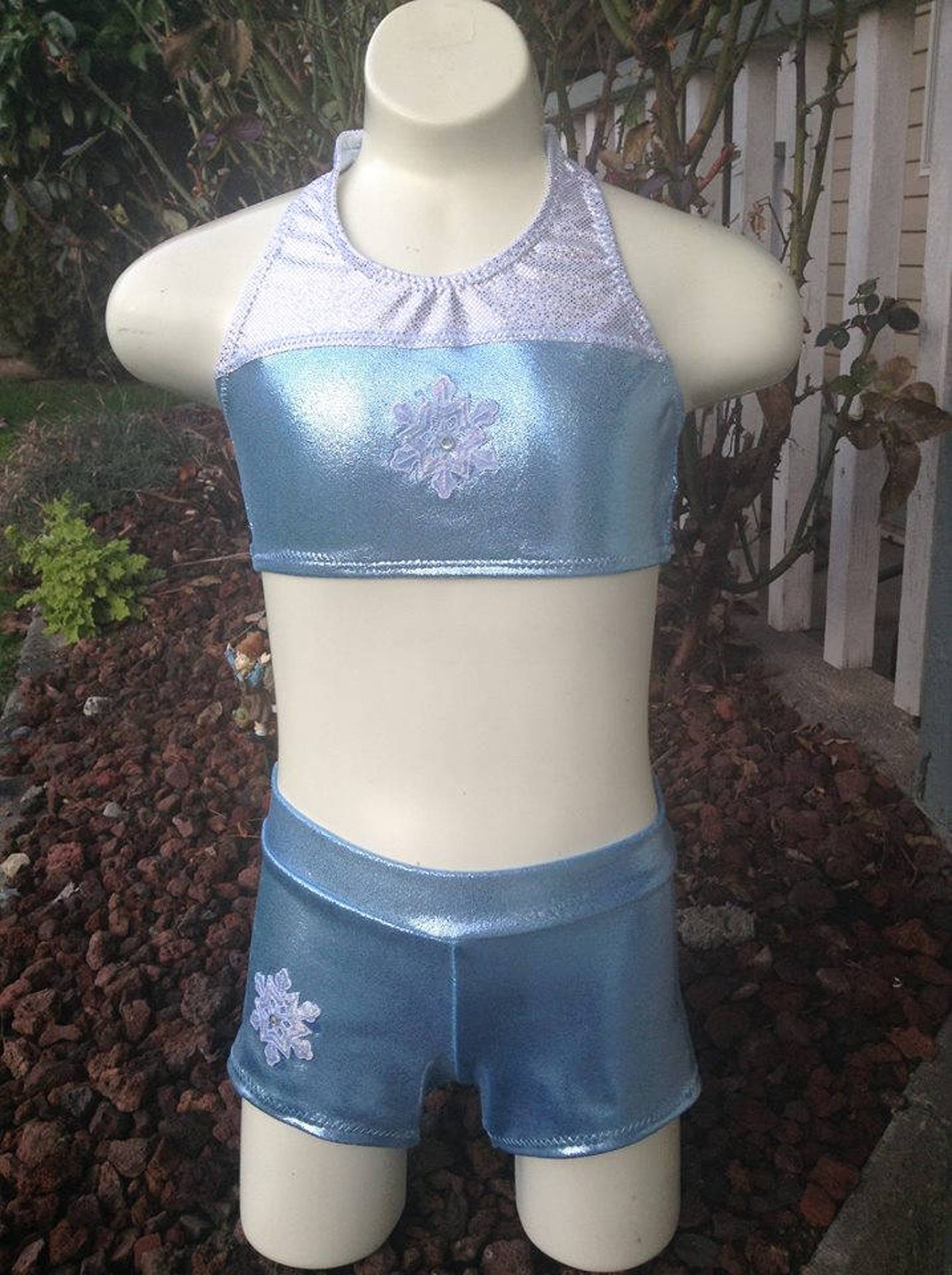 Disney Frozen Themed Elsa Two Piece Cheer Set for Dance/cheer/gymnastic ...
