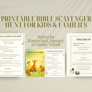 Bible Scavenger Hunt, Bible Treasure Hunt for Kids, Printable Sunday ...