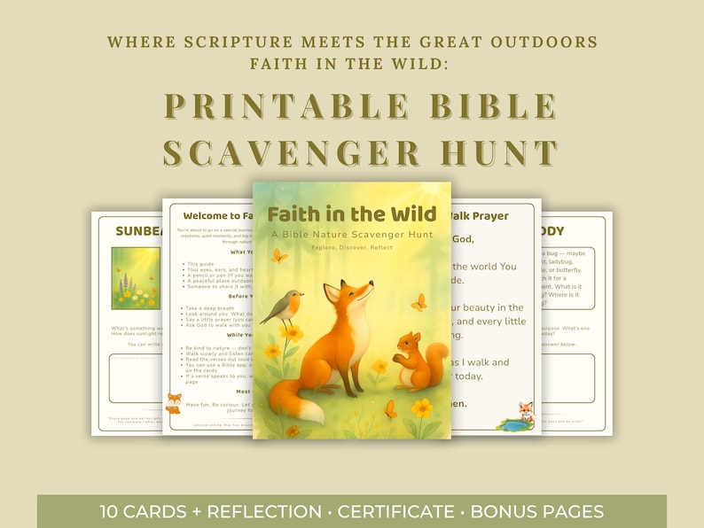 Bible Scavenger Hunt, Bible Treasure Hunt for Kids, Printable Sunday ...