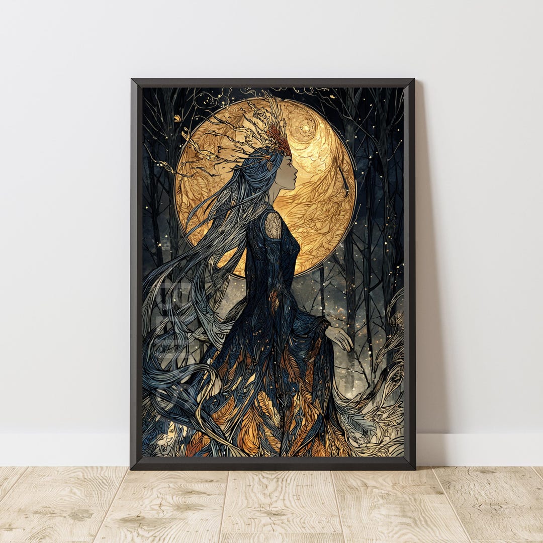 Keeper of the Ember Veil – Fantasy Art Print, Smoke and Memory, Surreal ...