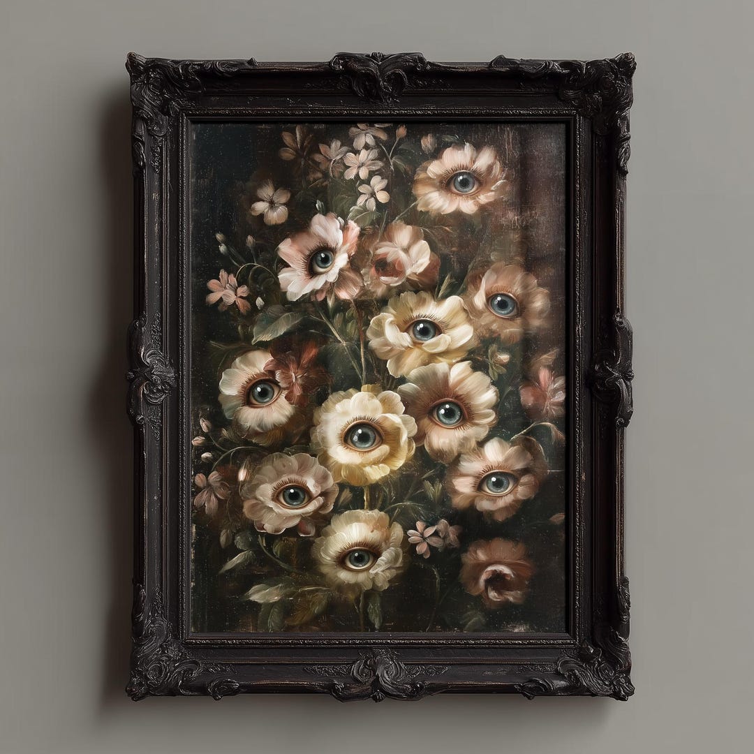 Botanical Gothic Print, Victorian Gothic Home Decor, Witchy Goth Room ...