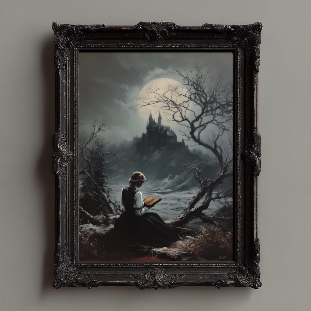 Dracula Castle Wall Art, Gothic Victorian Dark Fantasy, Dark Academia ...