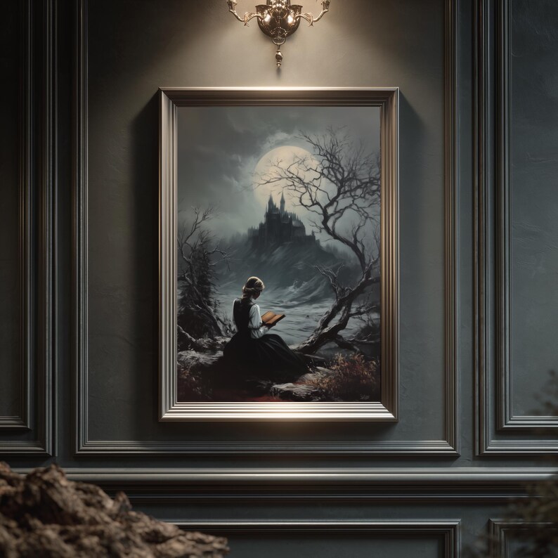 Dracula Castle Wall Art, Gothic Victorian Dark Fantasy, Dark Academia ...