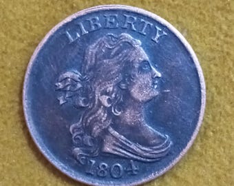 1804 Draped Bust Large Cent Copper Coin - Circulated - Etsy