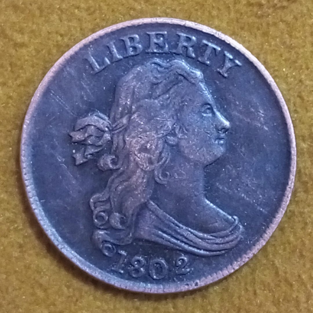 The 1802 Liberty Draped Bust Half Cent Collectors Treasure Authentic ...