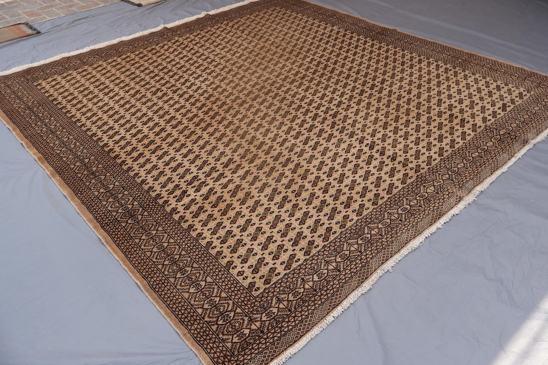 10x10 Large Square Rug, Afghan Muted Vintage Rug, Earth Tones Rug, Soft ...