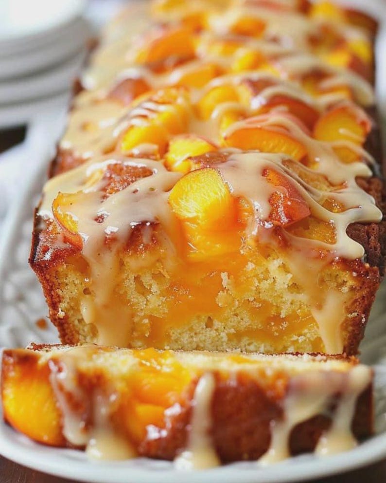 Peach Cake Recipe: Refreshing Summer Loaf (PDF Download) - Etsy