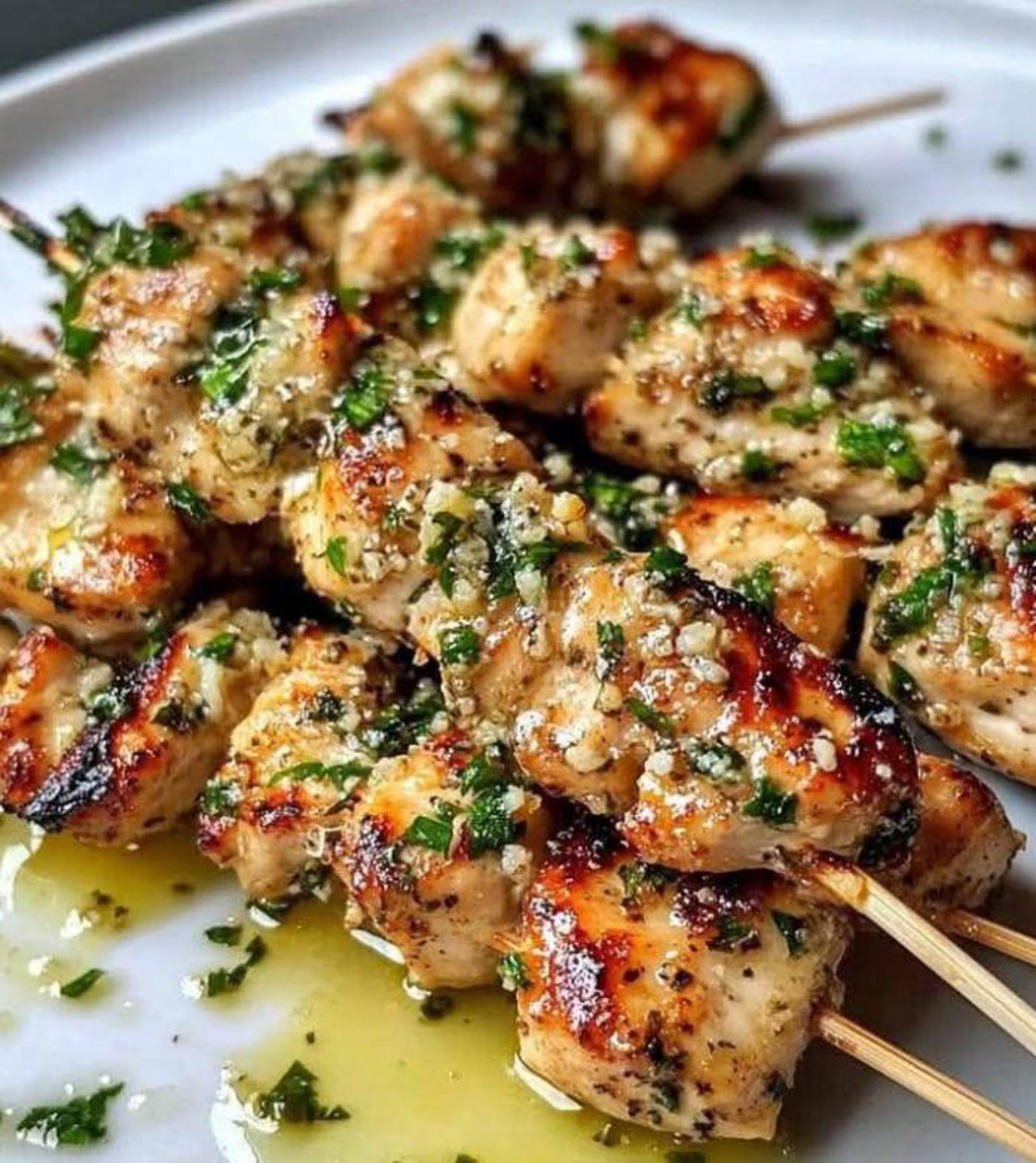 Garlic Parmesan Chicken Skewers Recipe: Savory Grilling (PDF Download ...