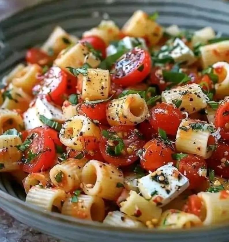 Caprese Pasta Salad Recipe: Easy Family Recipe (PDF Download) - Etsy