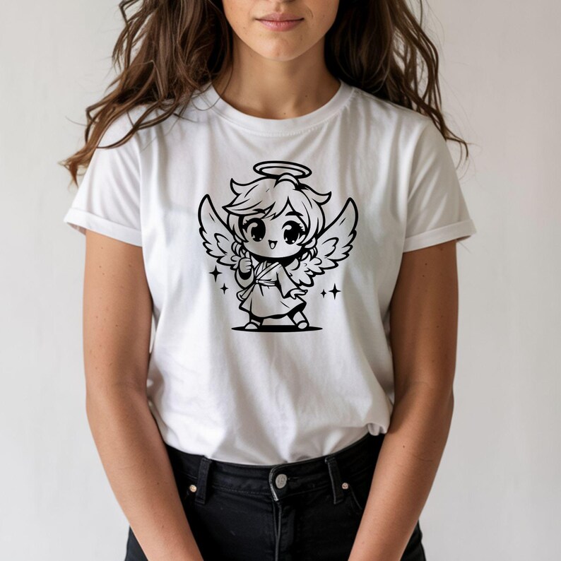 Chibi Angel SVG Bundle 110 Images Files for Silhouette Kids Baby Crafts ...