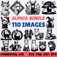 Cute Llama Clipart Set - Instant Download, Personal Use, Llama PNG ...