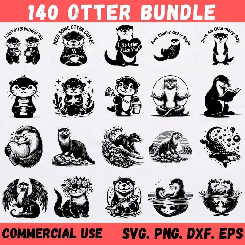 Sea Otter Svg for Cricut - Etsy UK