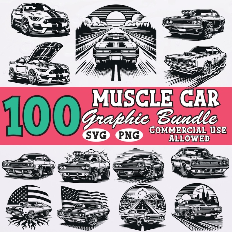 Muscle Car Print - Etsy