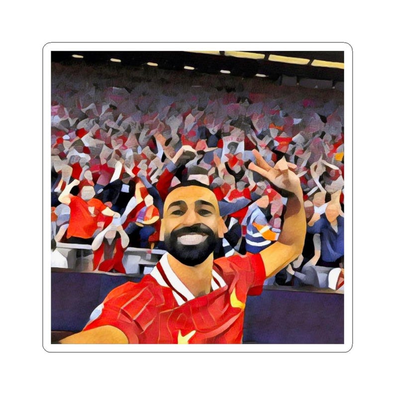 Mo Salah Selfie Sticker Liverpool FC Premier League Champions 2025 ...