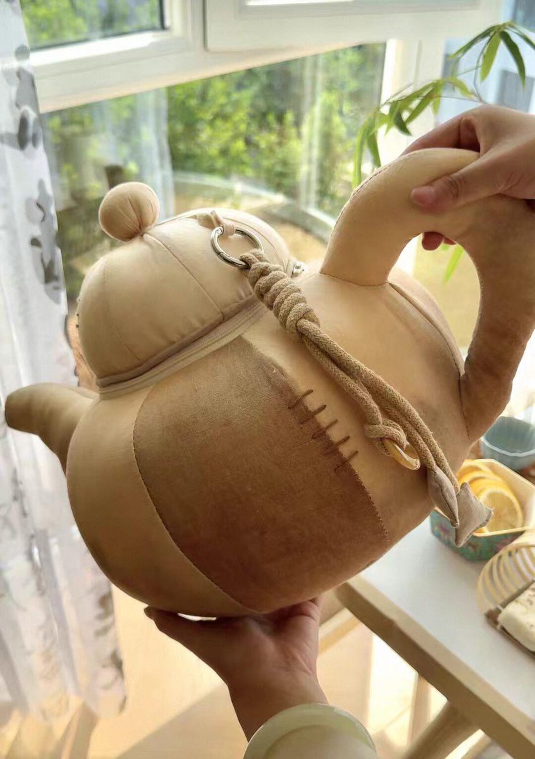 Porcelain Pillow | Original Off-white Teapot Pillow | Plush Off-white ...