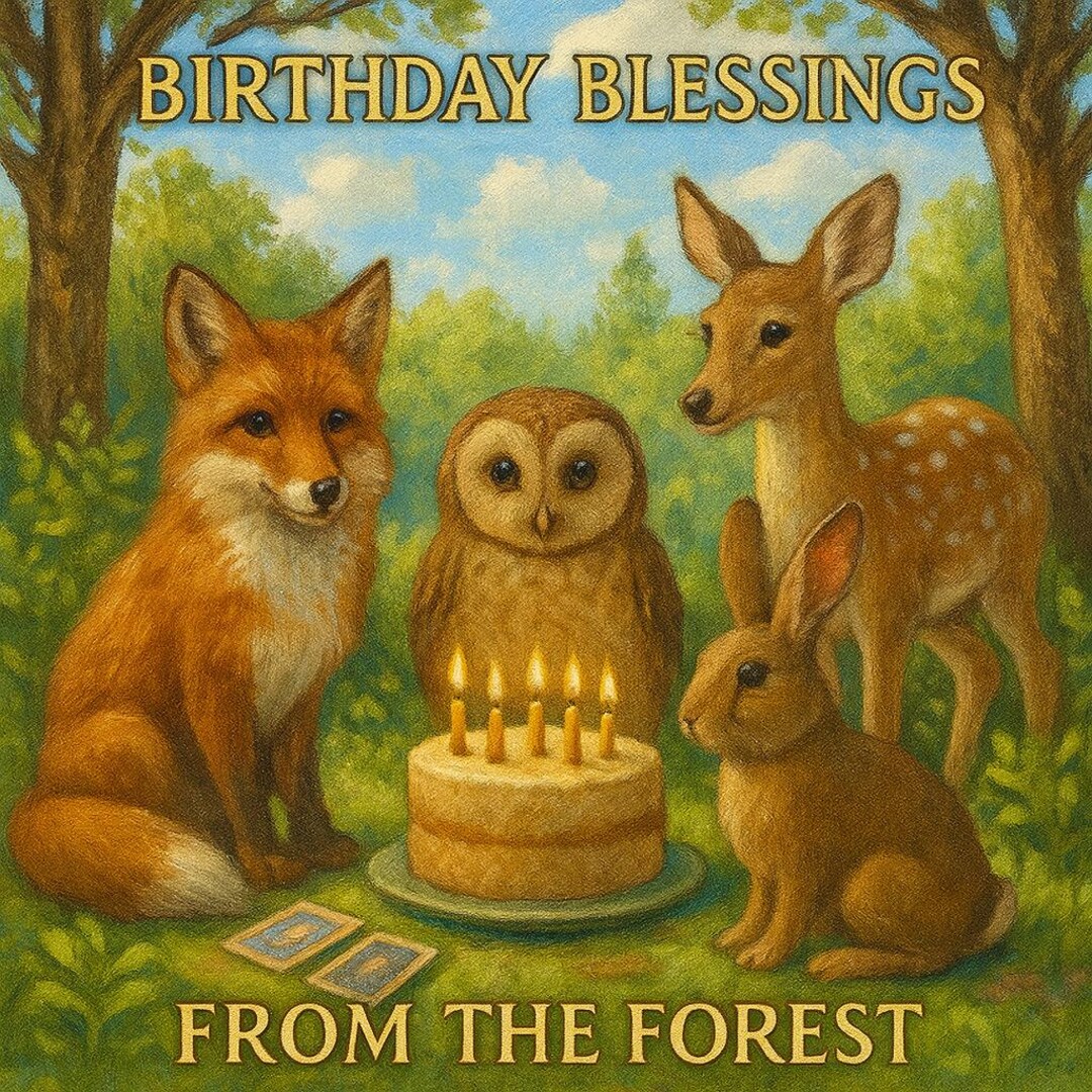 Woodland Animal Tarot Reading: Birthday Blessings From the Forest (PDF ...