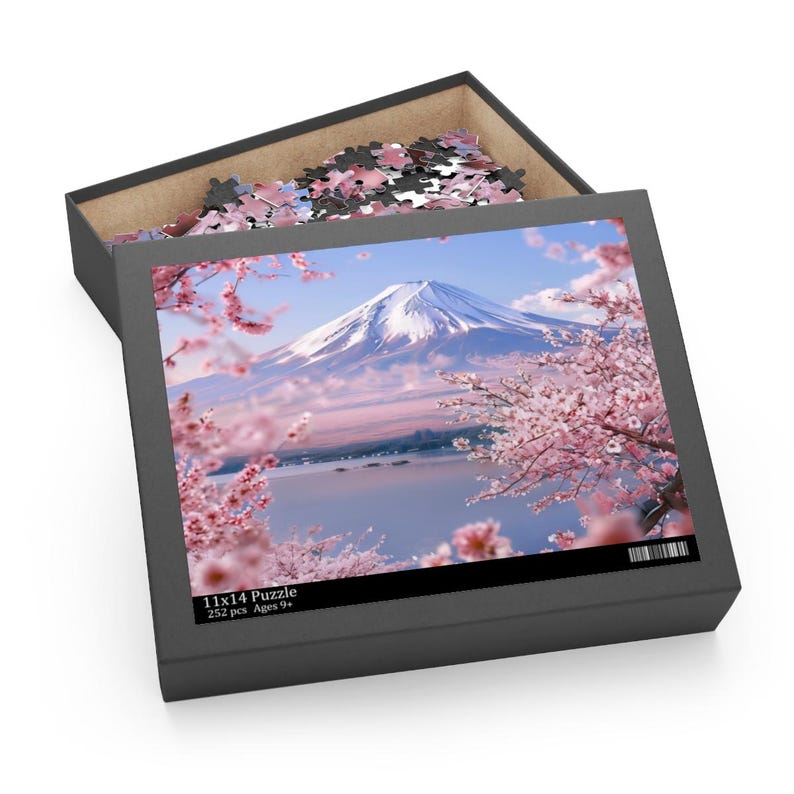 Japanpuzzle Mt Fuji Cherry Blossom Puzzle | Japan Travel Gift | Sakura Art Jigsaw - Etsy