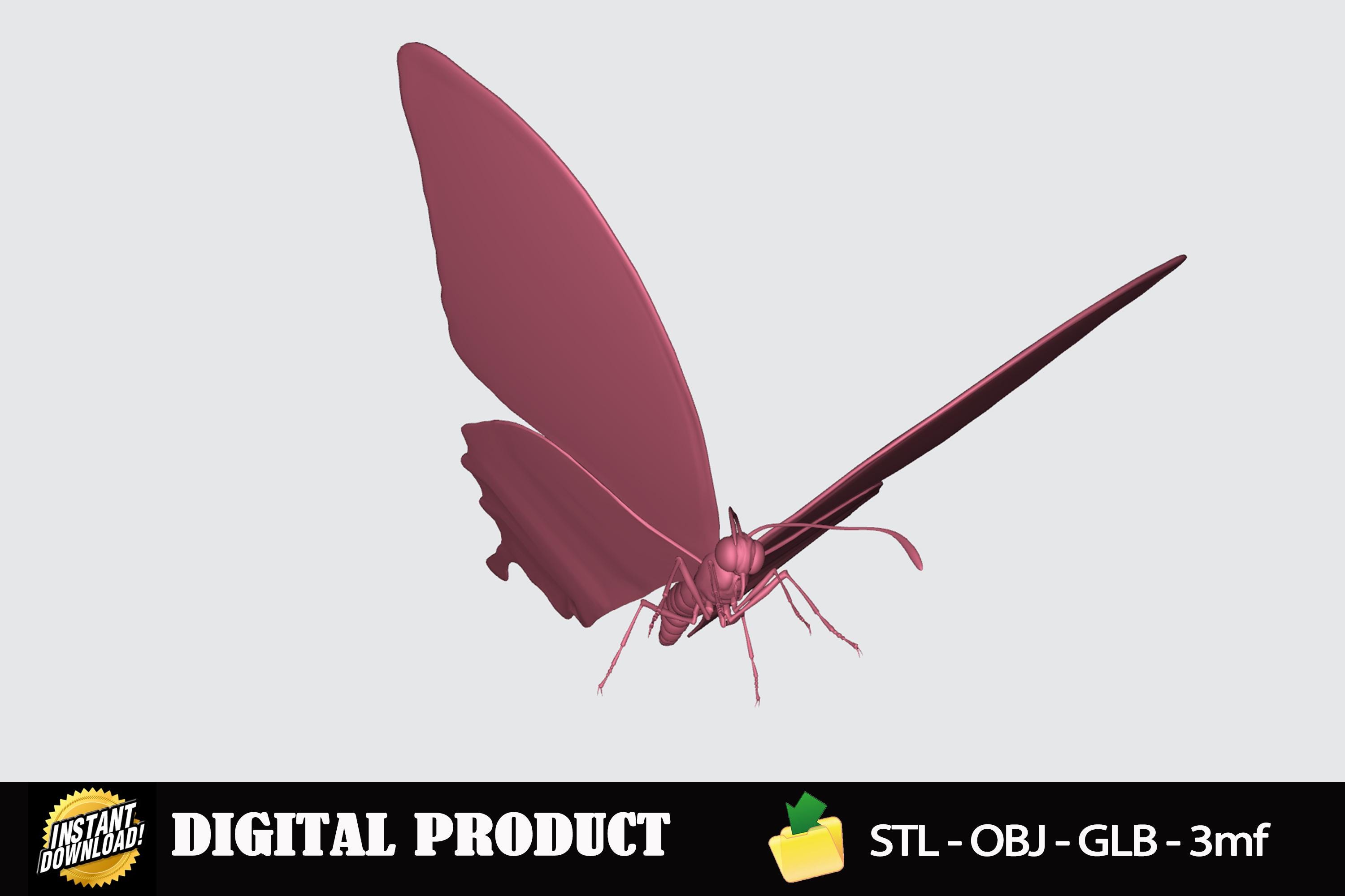 Ulysses Butterfly 3D Model for Printing, Realistic Insect STL File ...