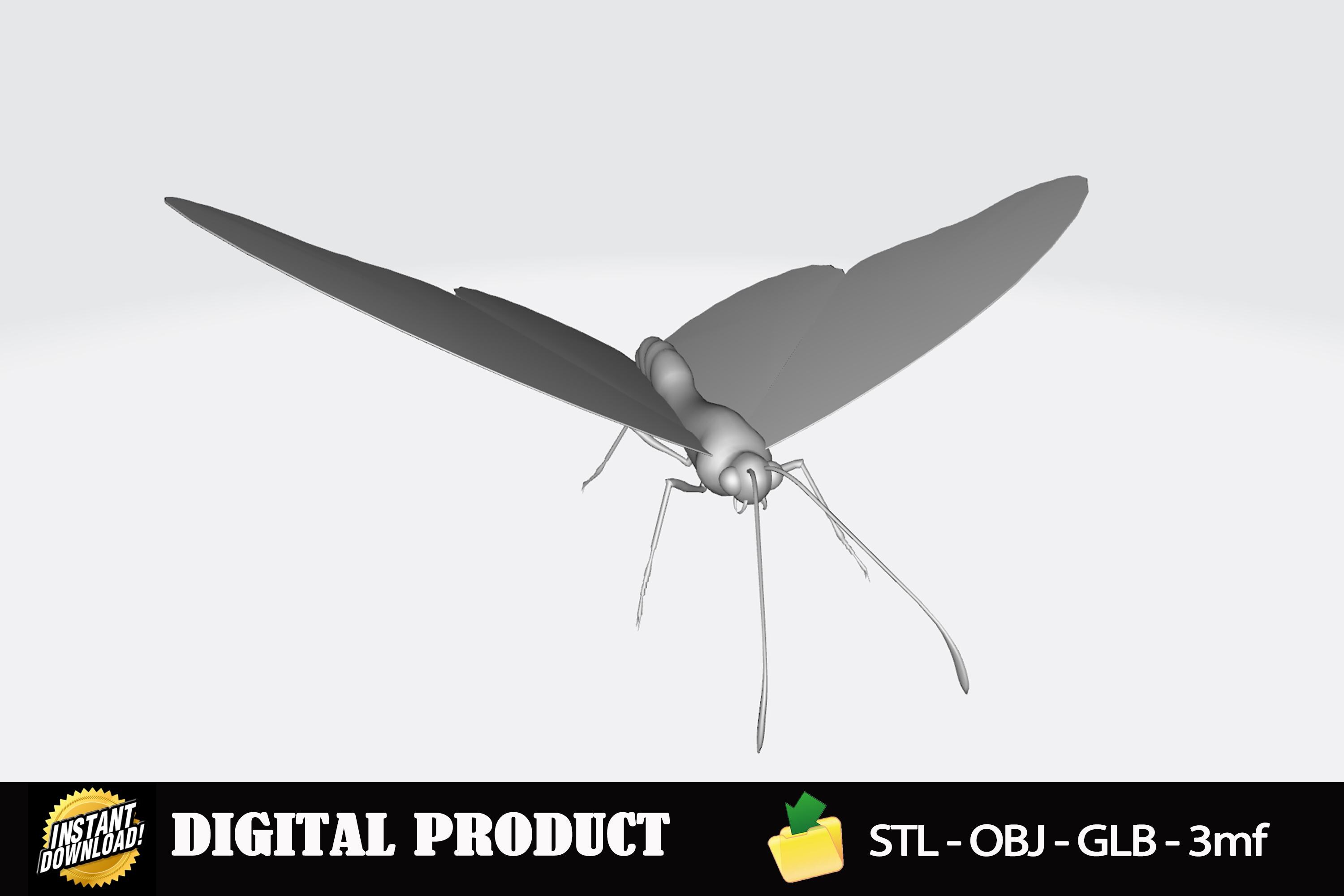 Monarch Butterfly 3D Model for Printing, Realistic Insect STL File ...