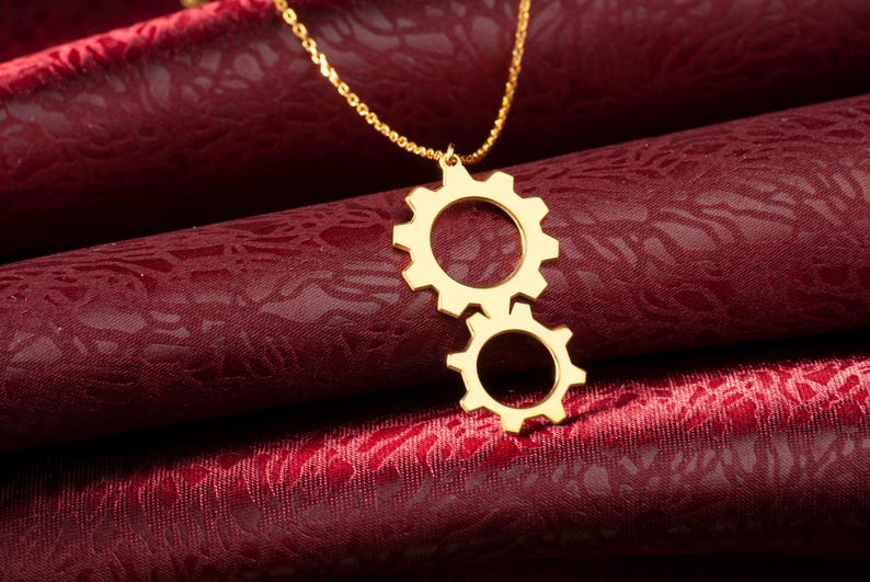 Sterling Silver Steampunk Gear Necklace: Mechanical Engineer Jewelry - Etsy