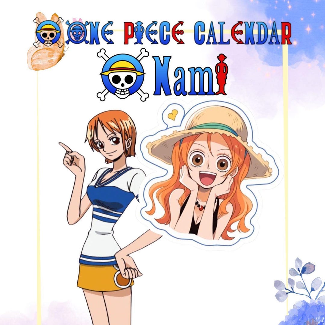 Nami One Piece Minimalist Calendar - Etsy