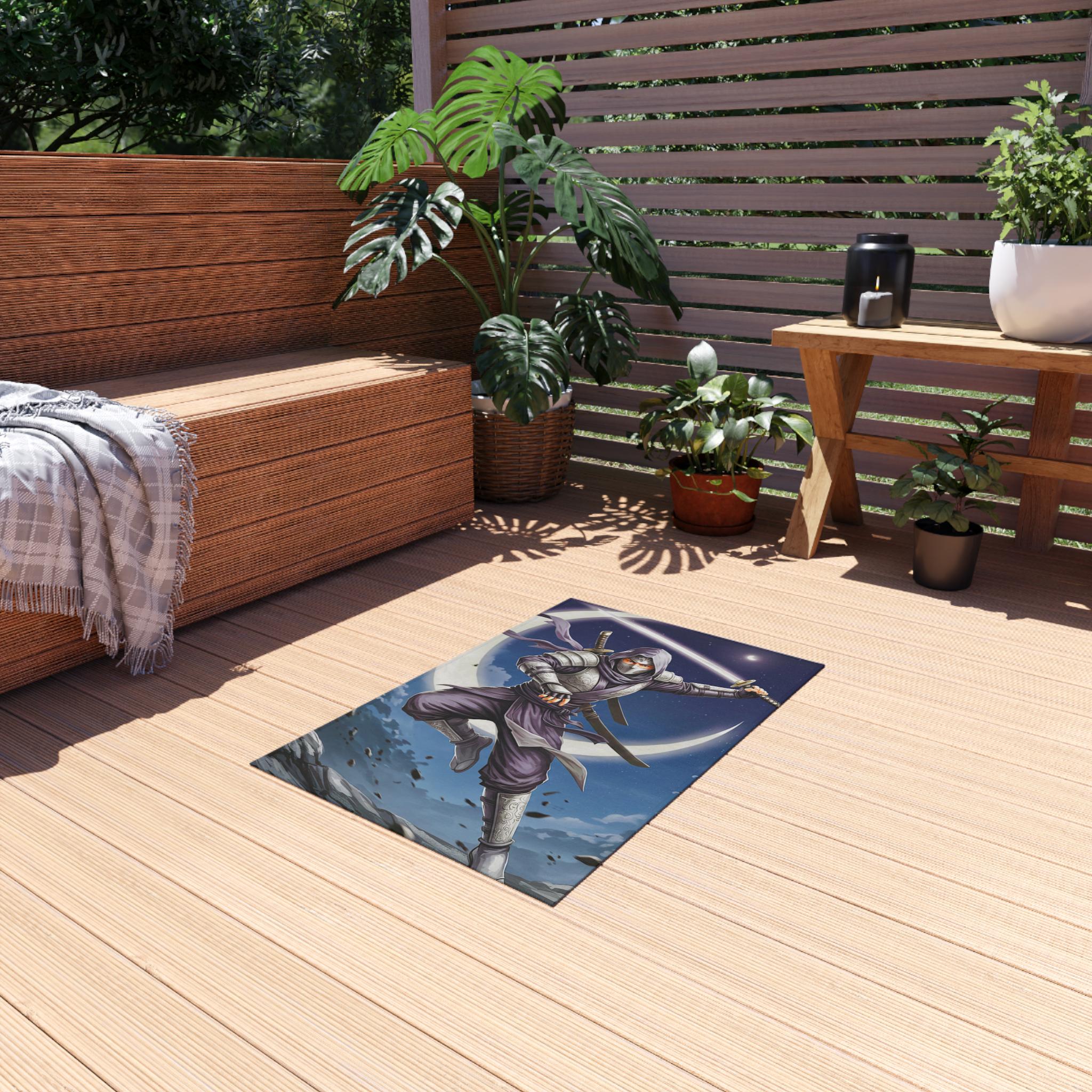 Outdoor Rug : Ninja Samurai Series No.2, Asian Oriental Outdoor Decor ...