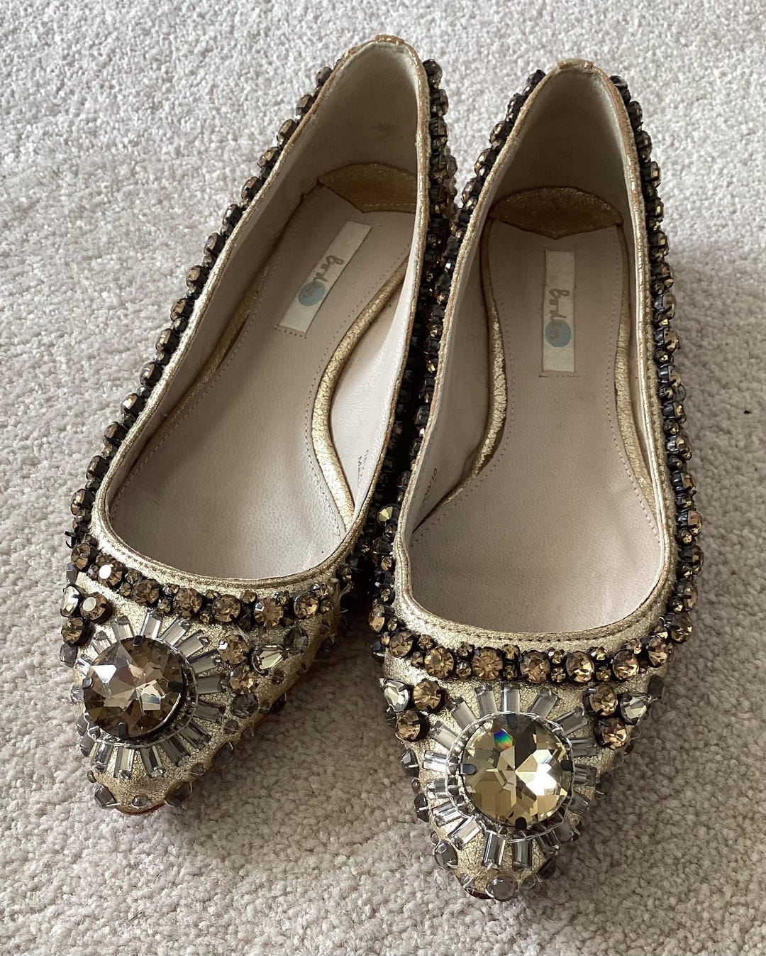 Gold Jewel Pump Shoes - Etsy