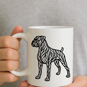 Boxer Illustration Line Art – Dxf, Ai, Eps, Png Cut File for Laser, CNC ...