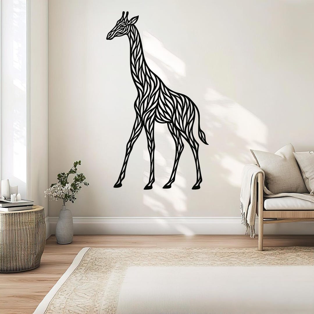 Giraffe Illustration, Dxf, Ai, Eps, Png. Used for Laser, Cnc Cutting ...