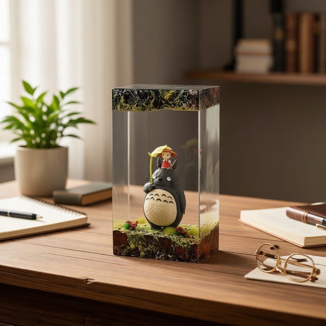 Studio Ghibli Totoro Resin Lamp, Forest Diorama My Neighbor Totoro ...